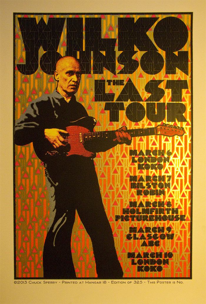 Wilko Johnson "The Last Tour" Poster - Chuck Sperry