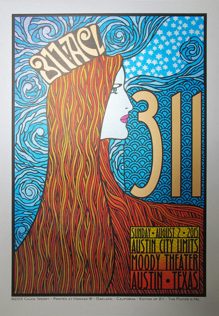 311 Austin City Limits Poster - Chuck Sperry