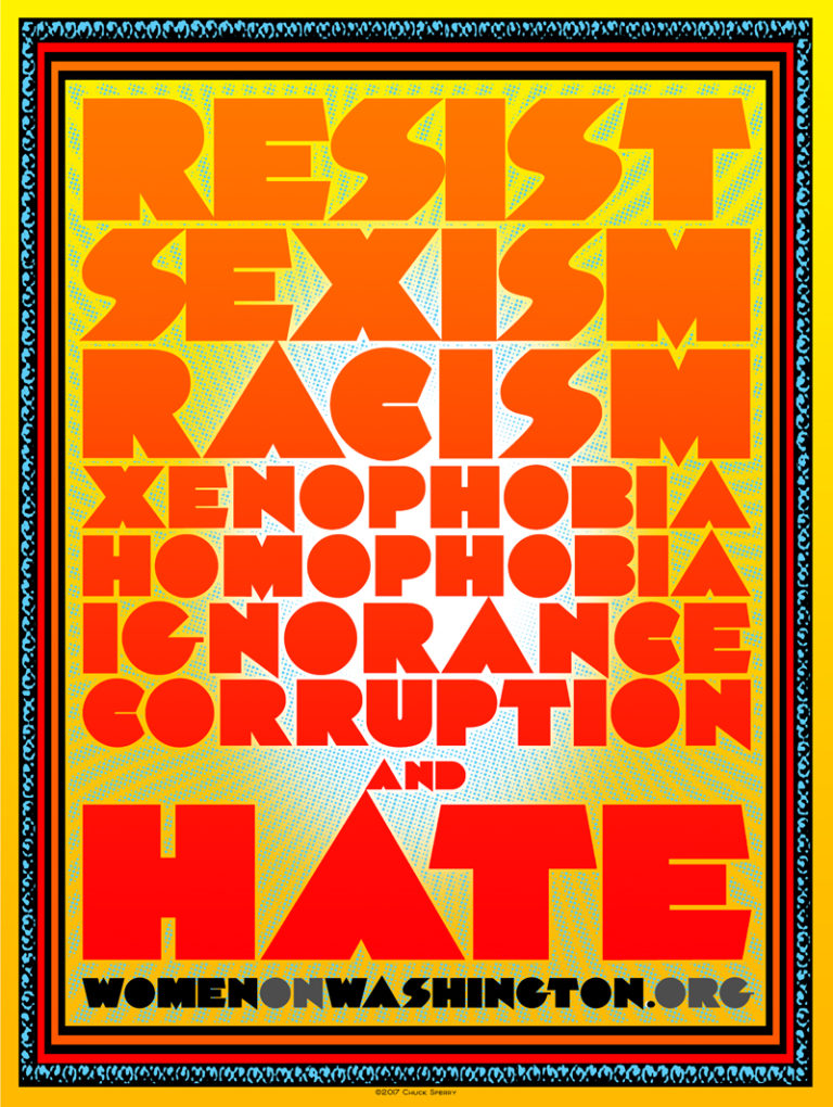 "Resist" Poster for Women's March 2017 - Chuck Sperry
