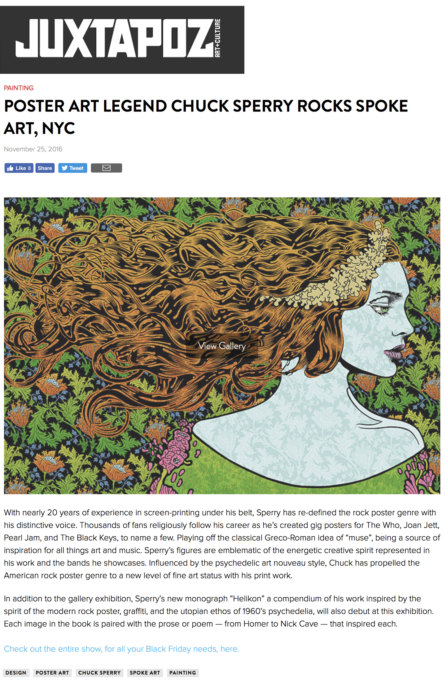 Juxtapoz: Poster Art Legend Chuck Sperry Rocks Spoke Art, NYC - Chuck ...